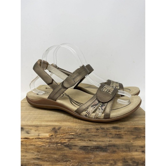 Abeo | Shoes | Abeo Biosystem Brynn Bronze Hook Loop Sandals Womens Sz ...